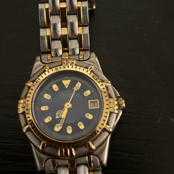 Accessories | Caravelle By Bulova Two Tone Blue Face Dail Watch | Poshmark